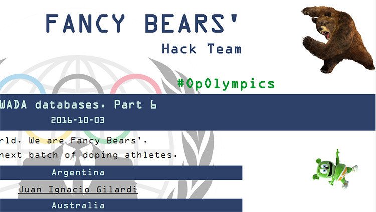 Sexta revelación: El grupo de 'hackers' Fancy Bears descubre el dopaje ...