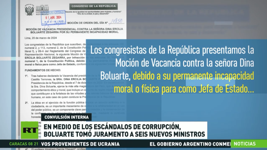 En medio de los escándalos de corrupción, Boluarte tomó juramento a 6 ...