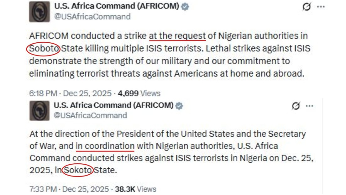 El Pentágono informa sobre un ataque antiterrorista en un lugar ...