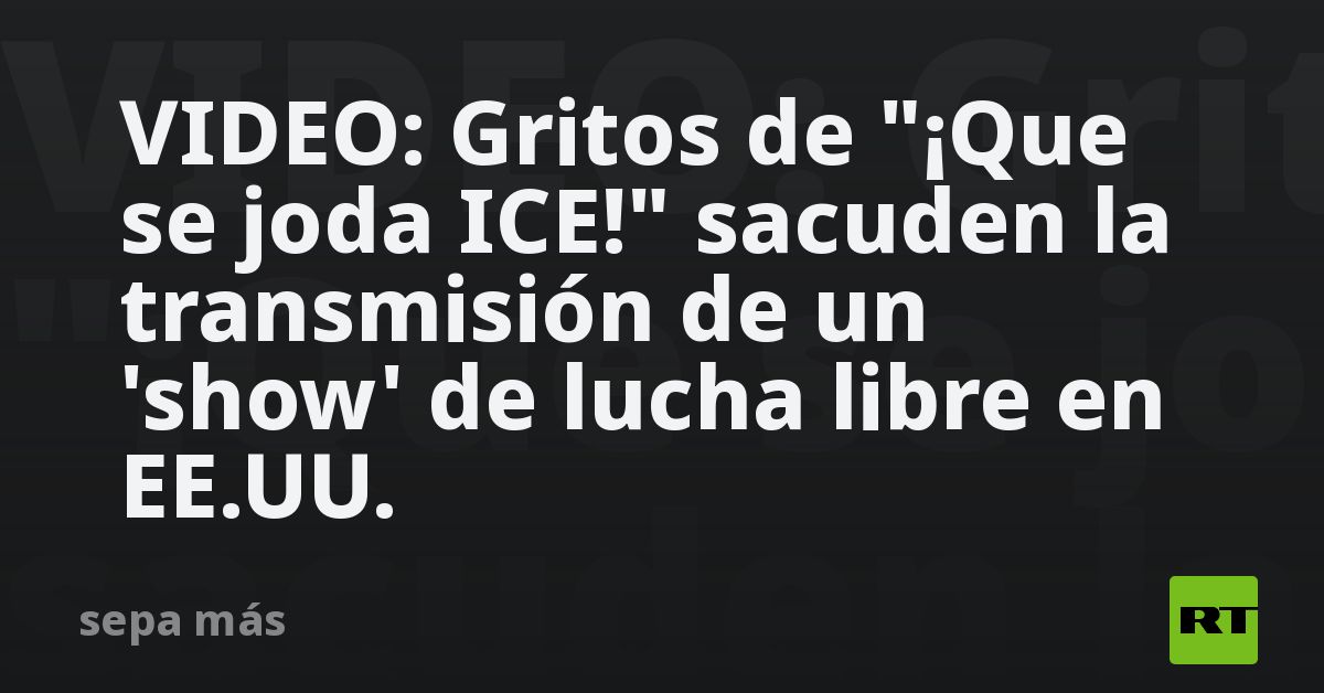 VIDEO: Gritos de "¡Que se joda ICE!" sacuden la transmisión de un 'show ...
